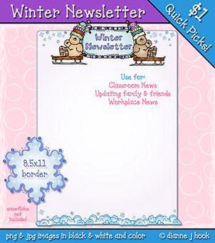 Wonderful Winter Clip Art, Fonts & Printables by DJ Inkers