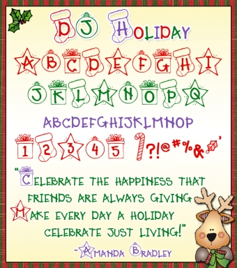 5 festive fonts for the holidays by DJ Inkers