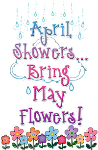 April Showers bring May flowers - clip art freebie by DJ Inkers