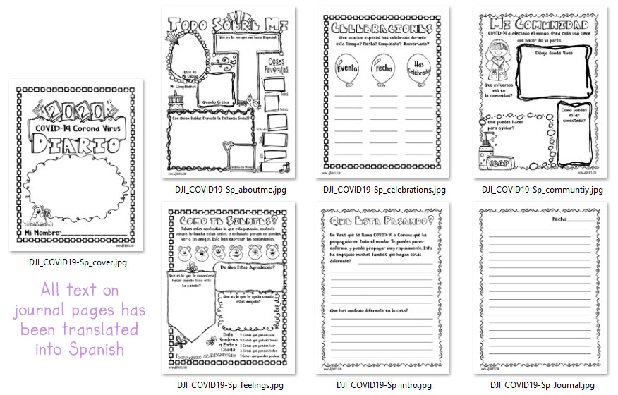 COVID-19 - Spanish Journal for Kids 2020 Corona Virus pandemic