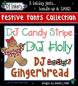 Fun Seasonal and Holiday Fonts by DJ Inkers