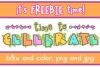 Time to Celebrate Clip Art FREEBIE by DJ Inkers