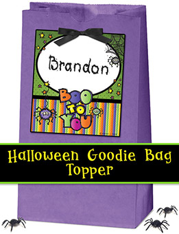 Printable Halloween Goodie Bag Topper by DJ Inkers